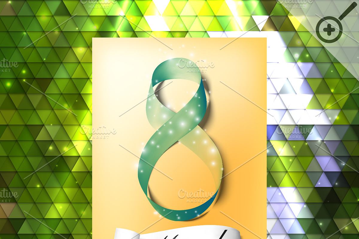Greeting cards for 8 March, a Decorative Illustration by VectorShop ...