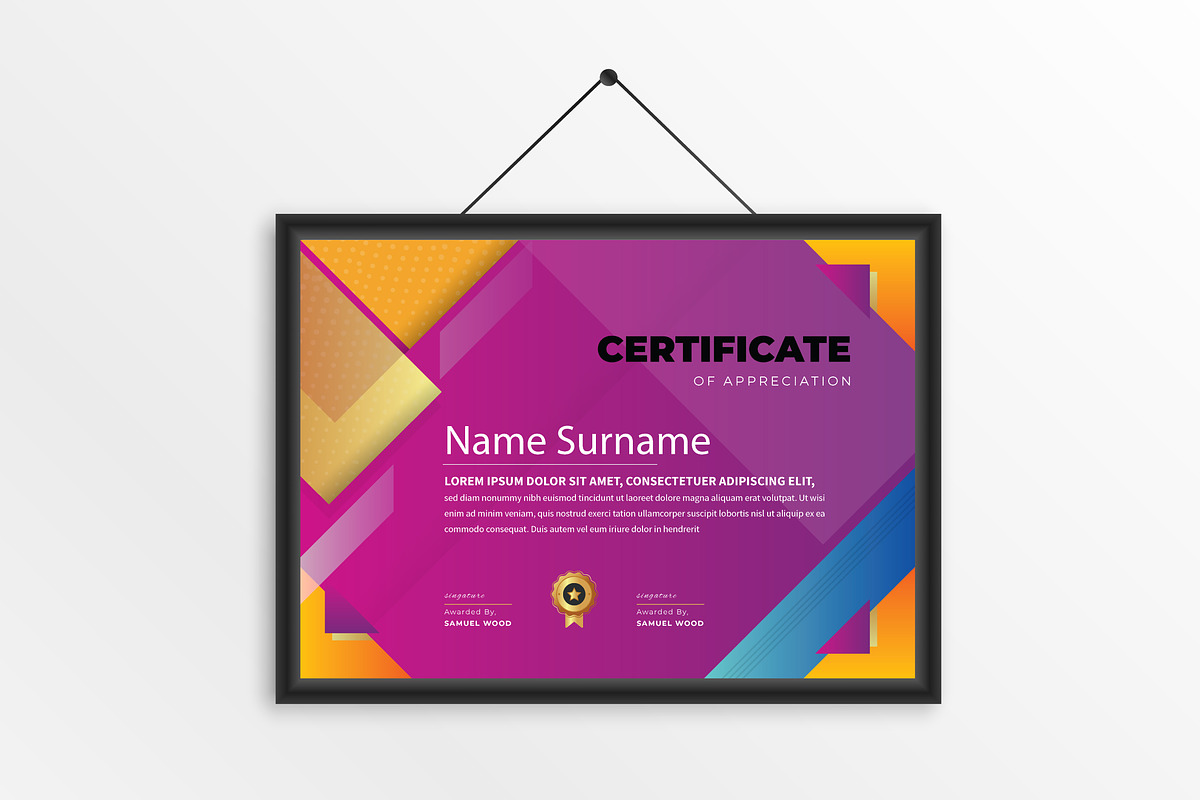 Abstract Certificate Design Template, a Stationery Template by ZAAS