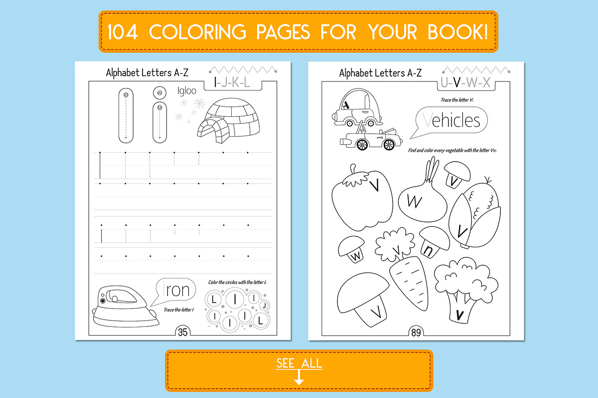 Letter Tracing Activity book ABC, an Education Illustration by Nursery Art