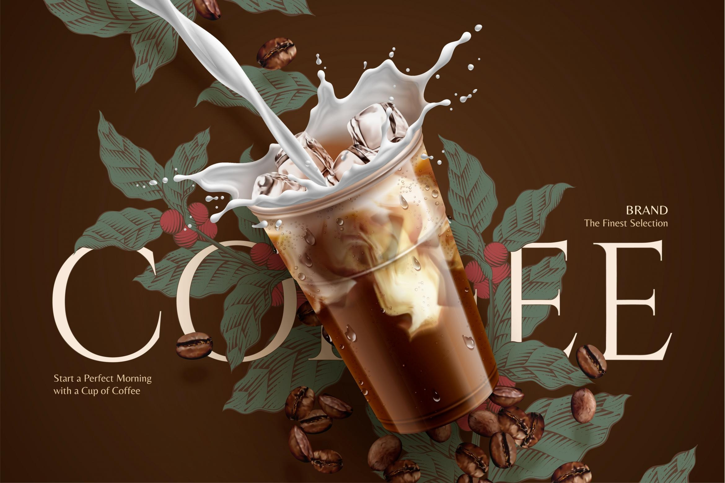 Cold brew coffee ads, a Food Illustration by TotallypicRF