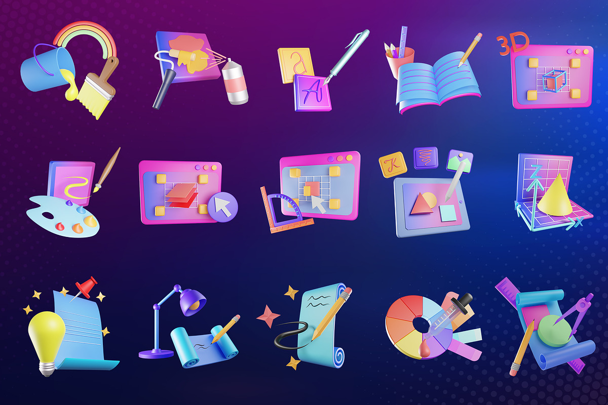 3D Design Thinking Illustration, an Object 3D Model by SLAB! Design