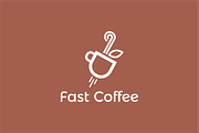 Fast Coffee Logo Template, a Branding & Logo Template by REDVY CREATIVE