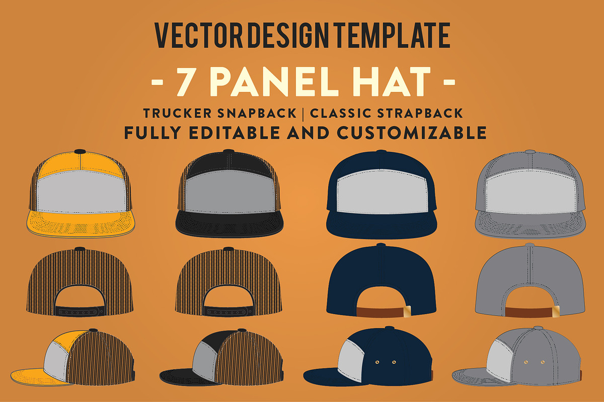 Hat Template - Bundle Pack, a Hat Mockup by Template Haven