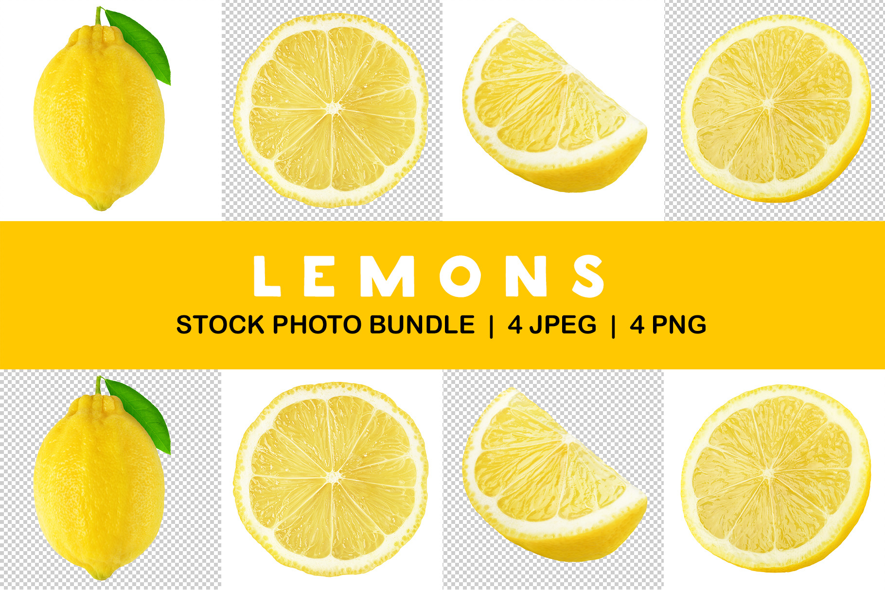 Lemon pieces | Graphic Objects ~ Creative Market
