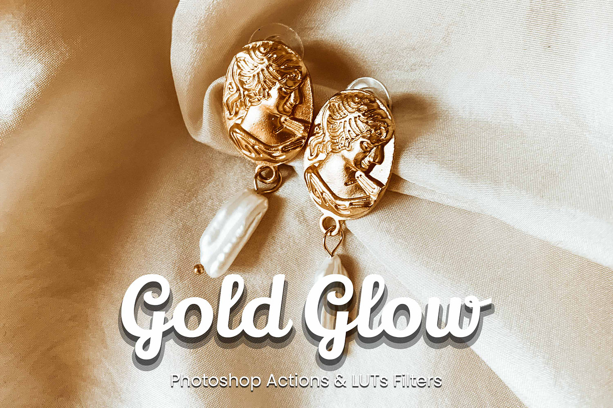 30 Gold Glow Photoshop Collection