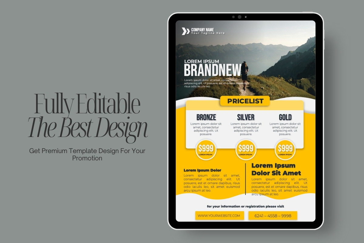 Brand New Flyer Template Design, a Flyer Template by ResumeFabs