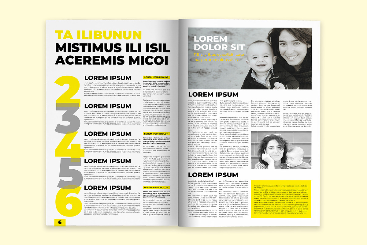 Modern yellow newspaper, a Magazine Template by McLittle Stock