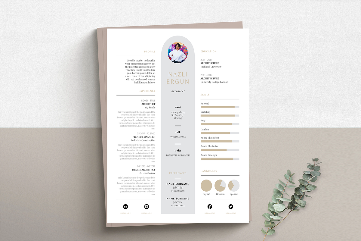 Creative Resume Canva Template, a Resume Template by yesitisprintable