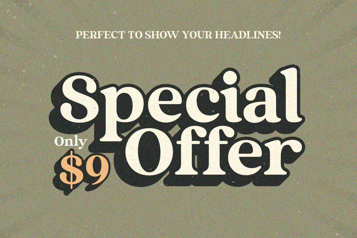 Vintage - Retro Serif Font, a Serif Font by Sensatype