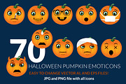 Halloween Pumpkin Emoticons, an Emoji Icon by land art