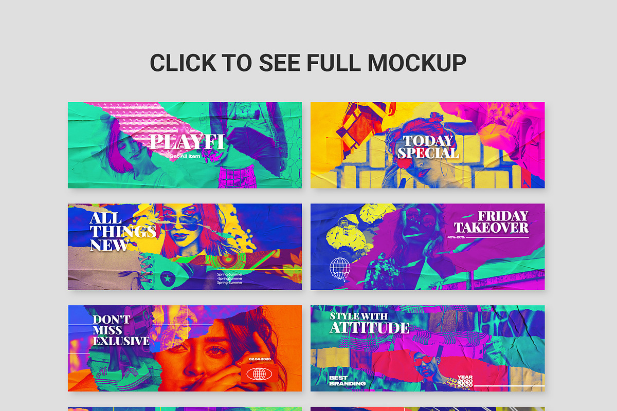 Vibrant Facebook Cover Templates, a Social Media Template by Azruca