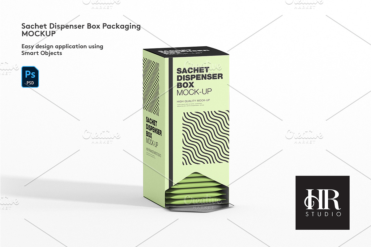 Sachet Dispenser Box Mockup