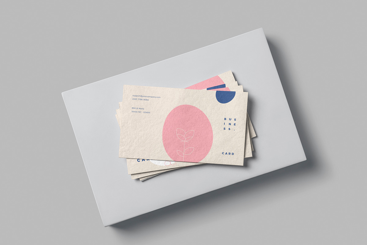 Handmade Paper Visiting Card Mockups, a Product Mockup by DesignNeutrons