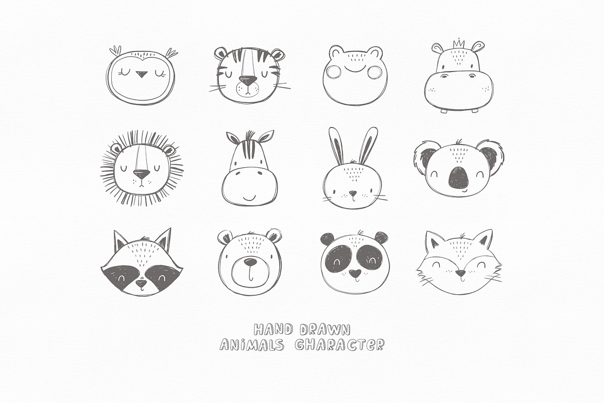Cute animals, character, calendar, an Animal Illustration by Barkova Nadya
