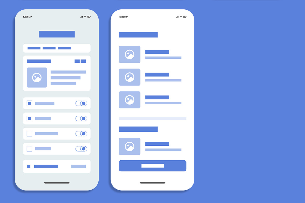 Mobile App UI Wireframe Template Kit