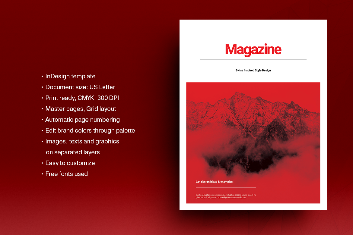 Swiss Style Magazine Template, a Magazine Template by Boris Cupac