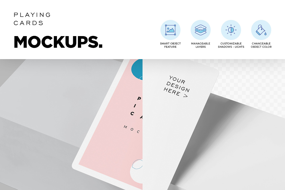 Playing Cards Mockups, a Product Mockup by DesignNeutrons