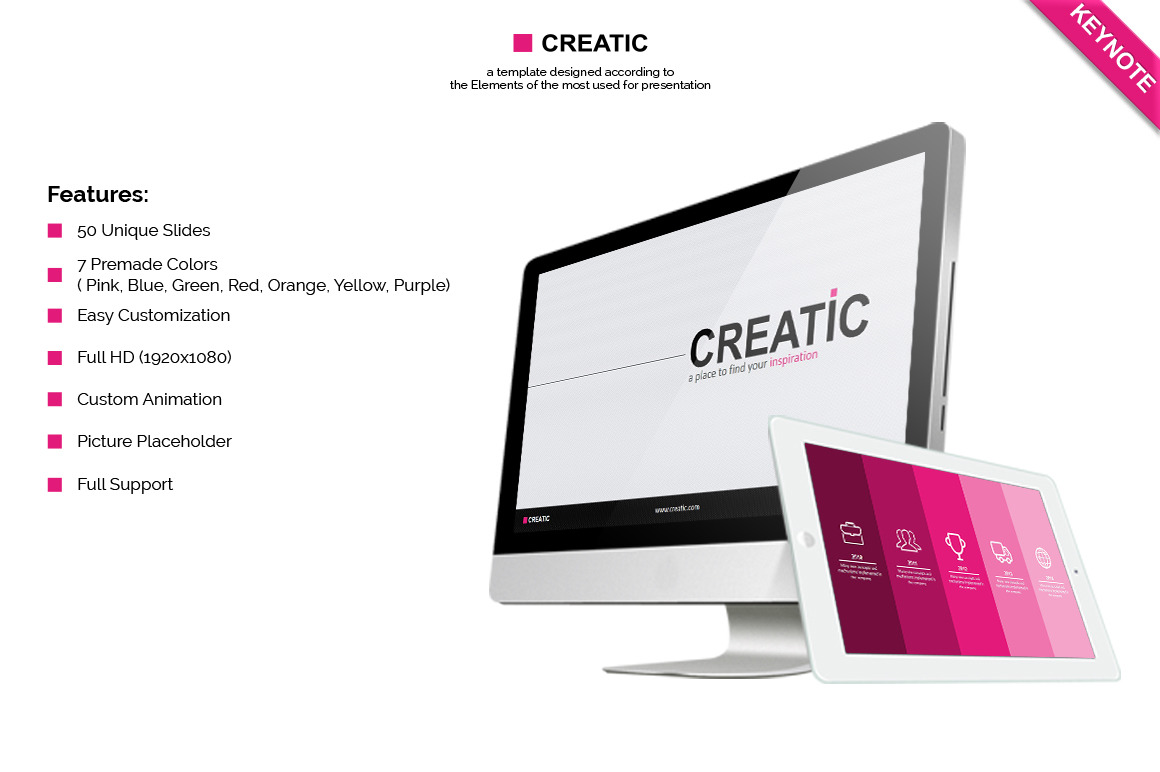 Creatic - Keynote Template, a Presentation Template by inspirasign