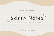 Skinny Notes Font, a Font by Lollipop Hand Drawn