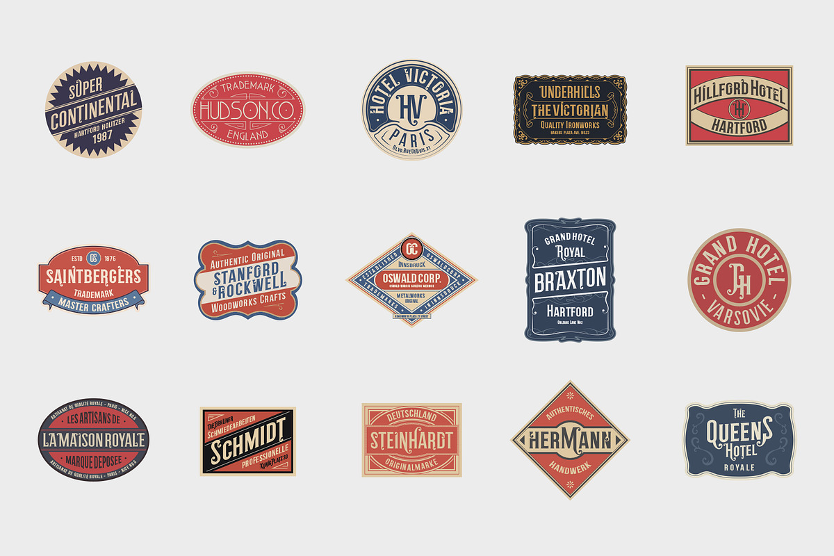 19th Century Vintage Labels, a Branding & Logo Template by Graphicdome
