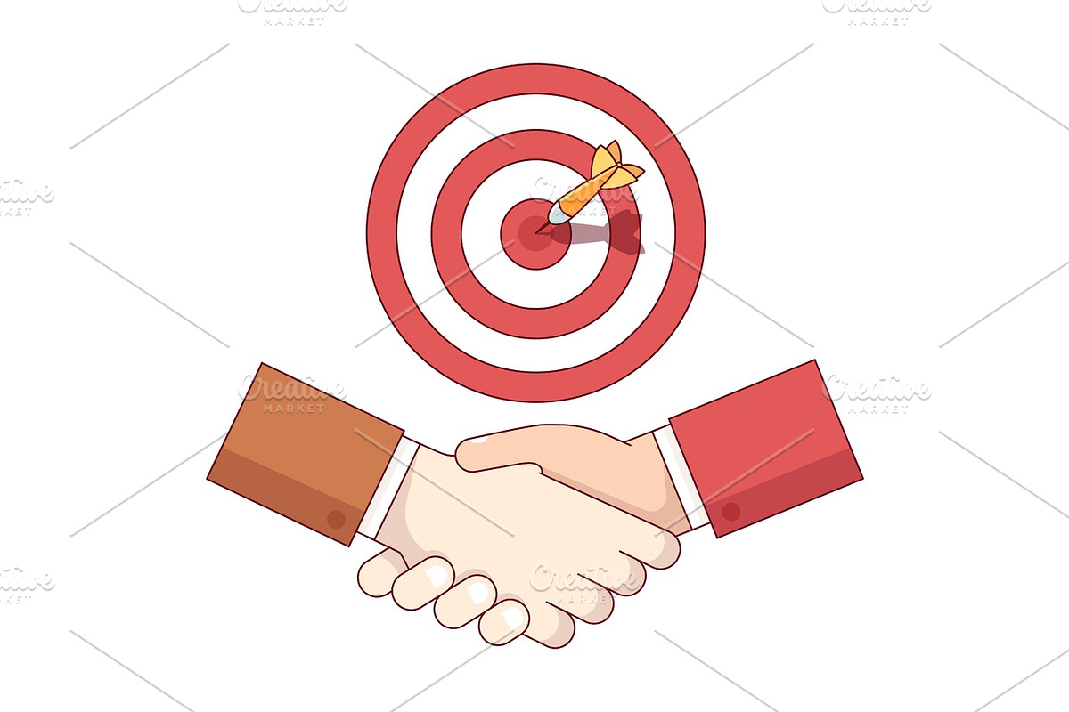 Businessman shaking hand, an Object Illustration by Iconicbestiary
