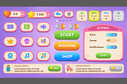 Pink GUI pack, casual, an UI Kit Template by KartInnka