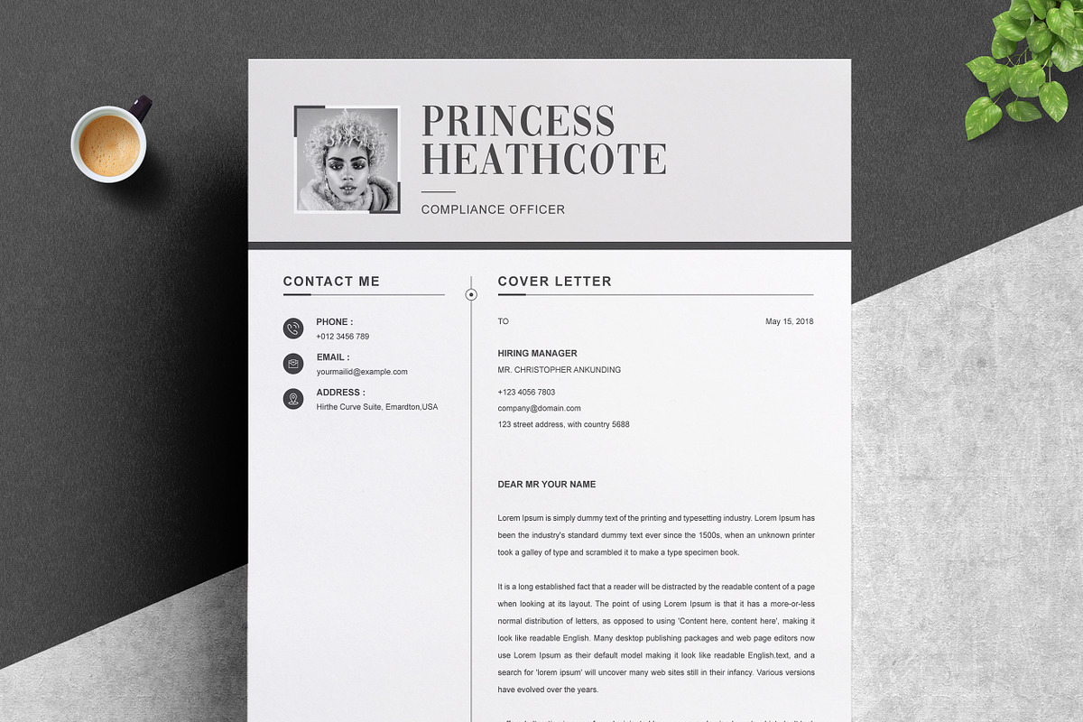 3 Pages Clean CV Template | MS Word, a Resume Template by ResumeInventor