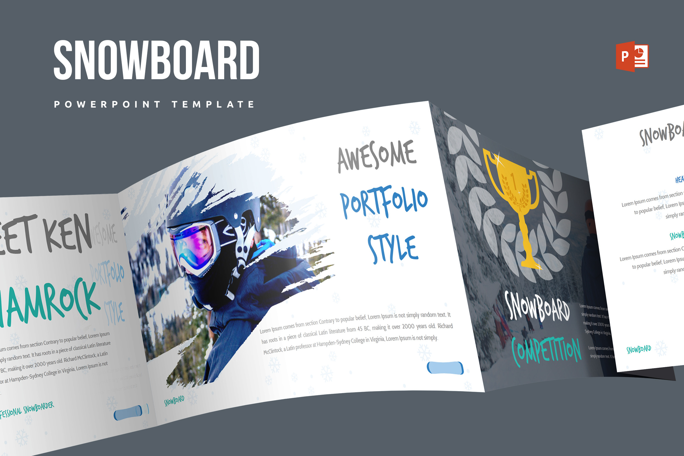 Snowboard Powerpoint Template, a Presentation Template by inspirasign