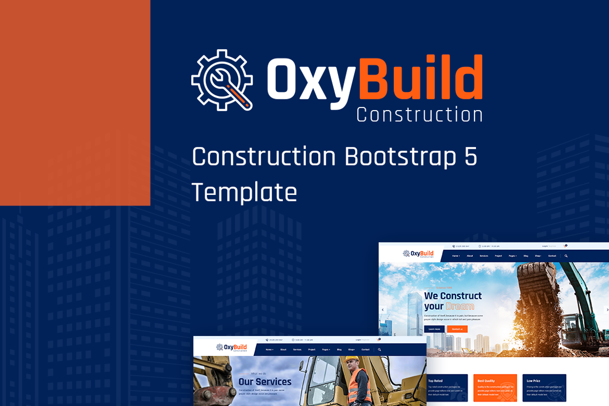 Construction HTML Template -OxyBuild, a HTML Template by HasThemes