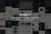 Modern Bundle - Include 12 PSD email, an Email Template by QuickArtisan