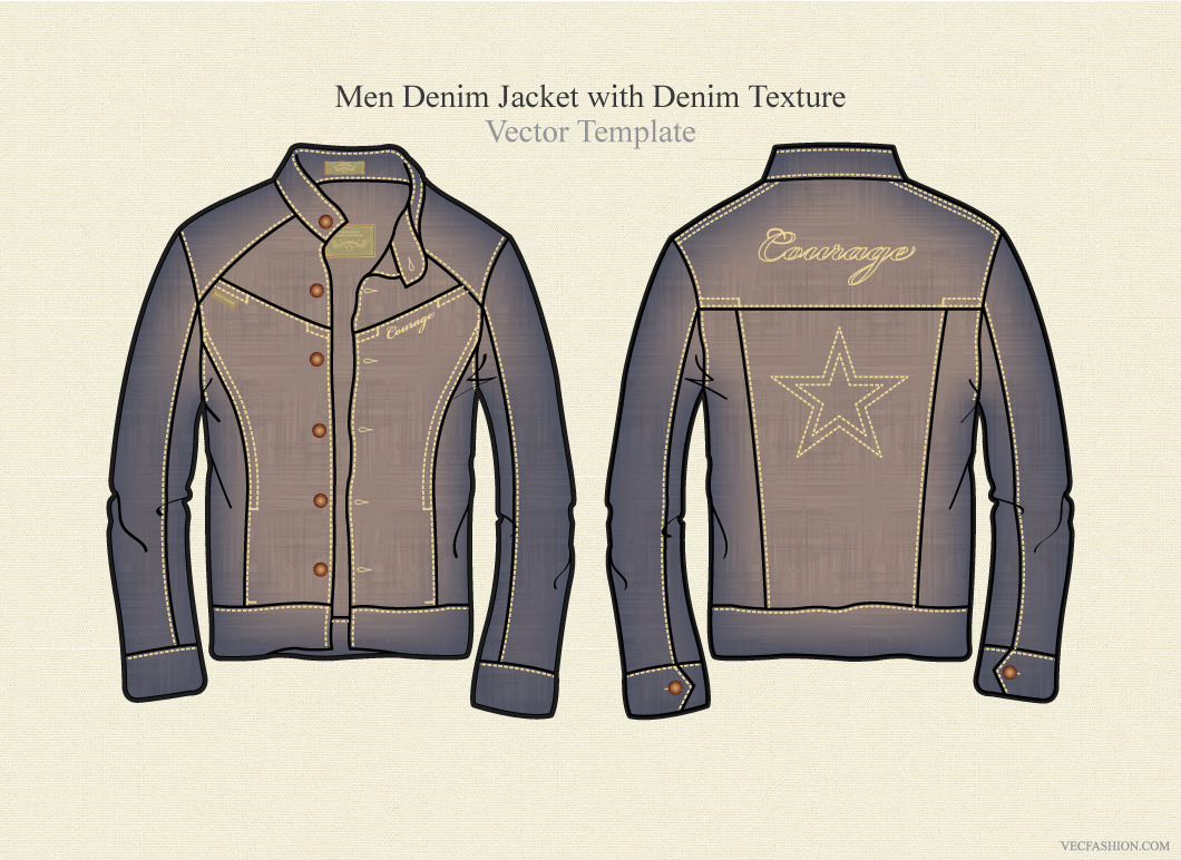 Men Denim Jacket with Denim Texture, a Texture Illustration by ...