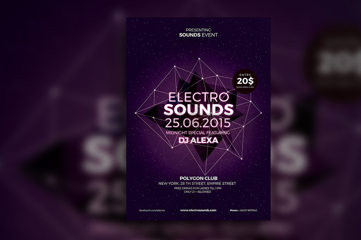 Electro Sound Flyer, a Flyer Template by Guuver