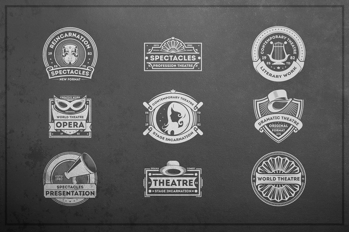 Theater logo kit, a Branding & Logo Template by Alfazet Chronicles ...