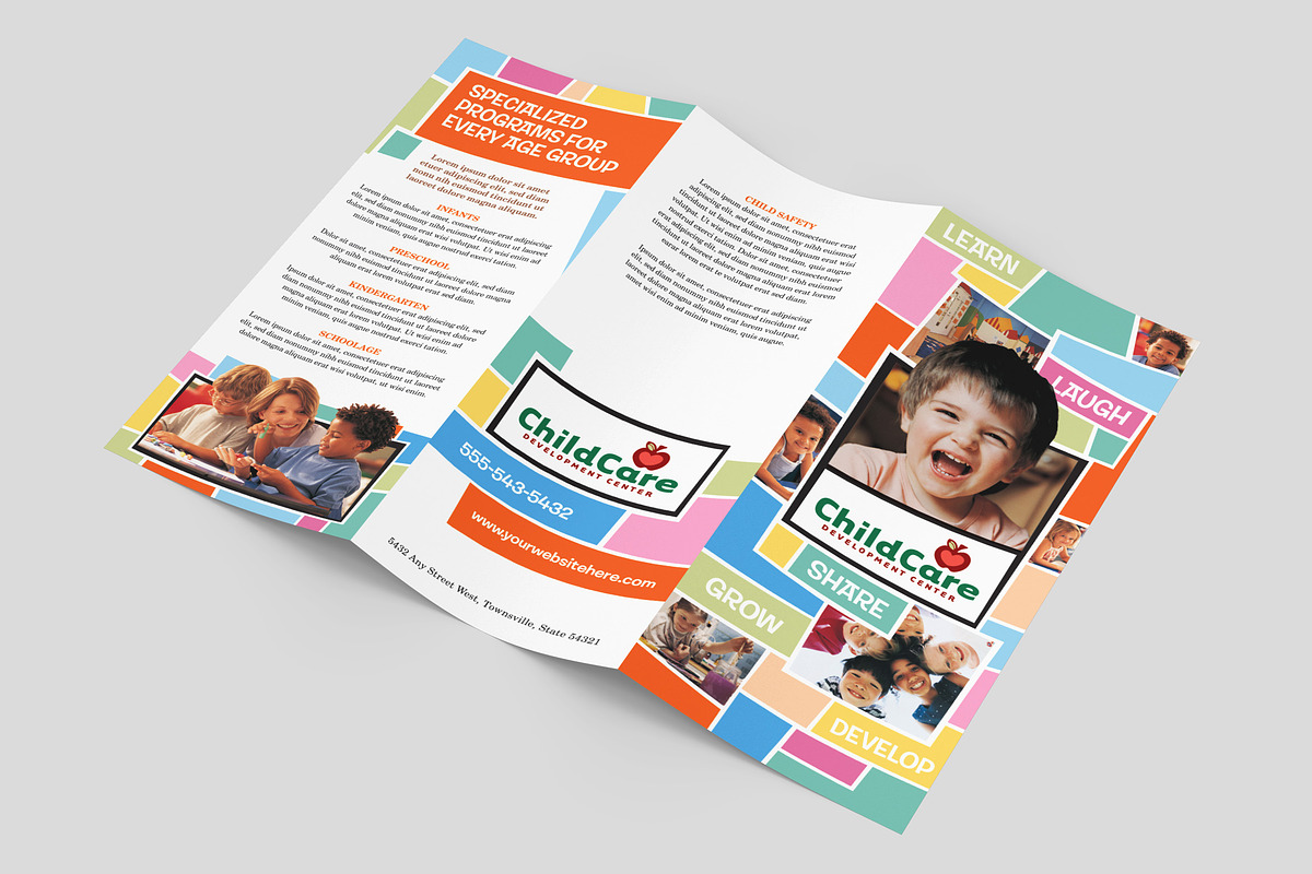 Preschool Trifold Brochure Template
