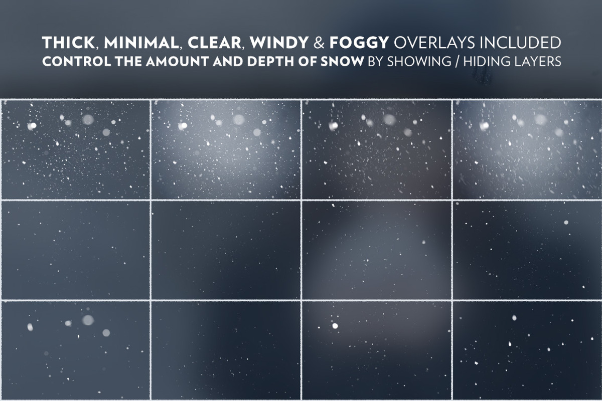 Real Snow Overlays, a Texture Graphic by FEINGOLD