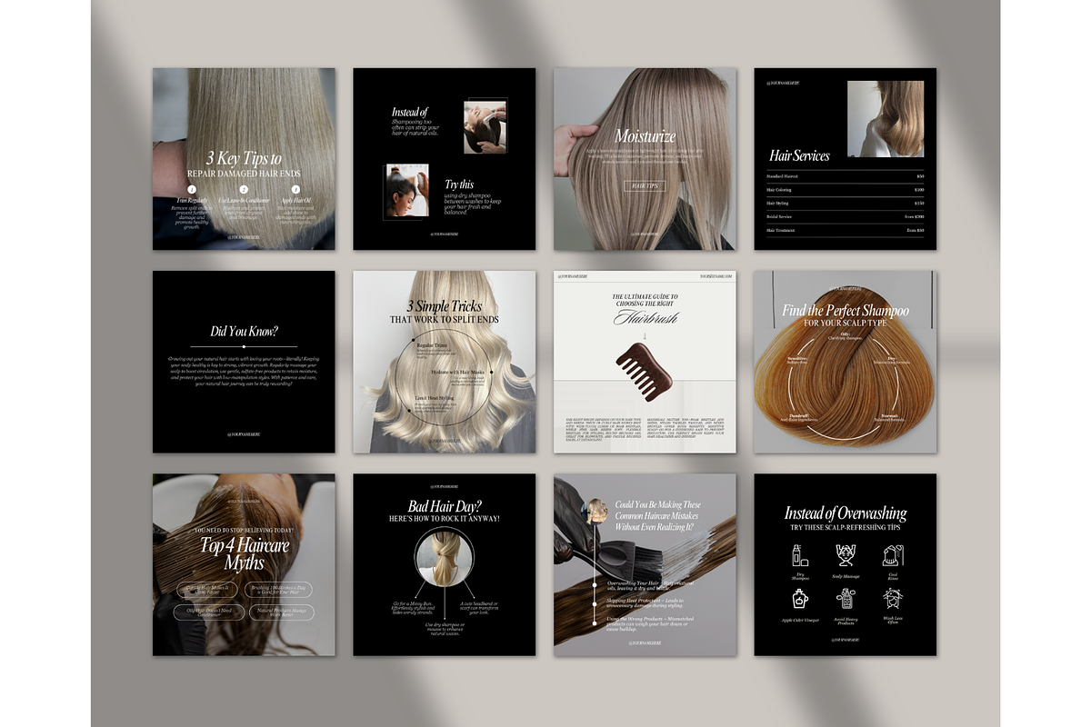 Hair Coach Instagram Template-Canva, a Social Media Template by ...