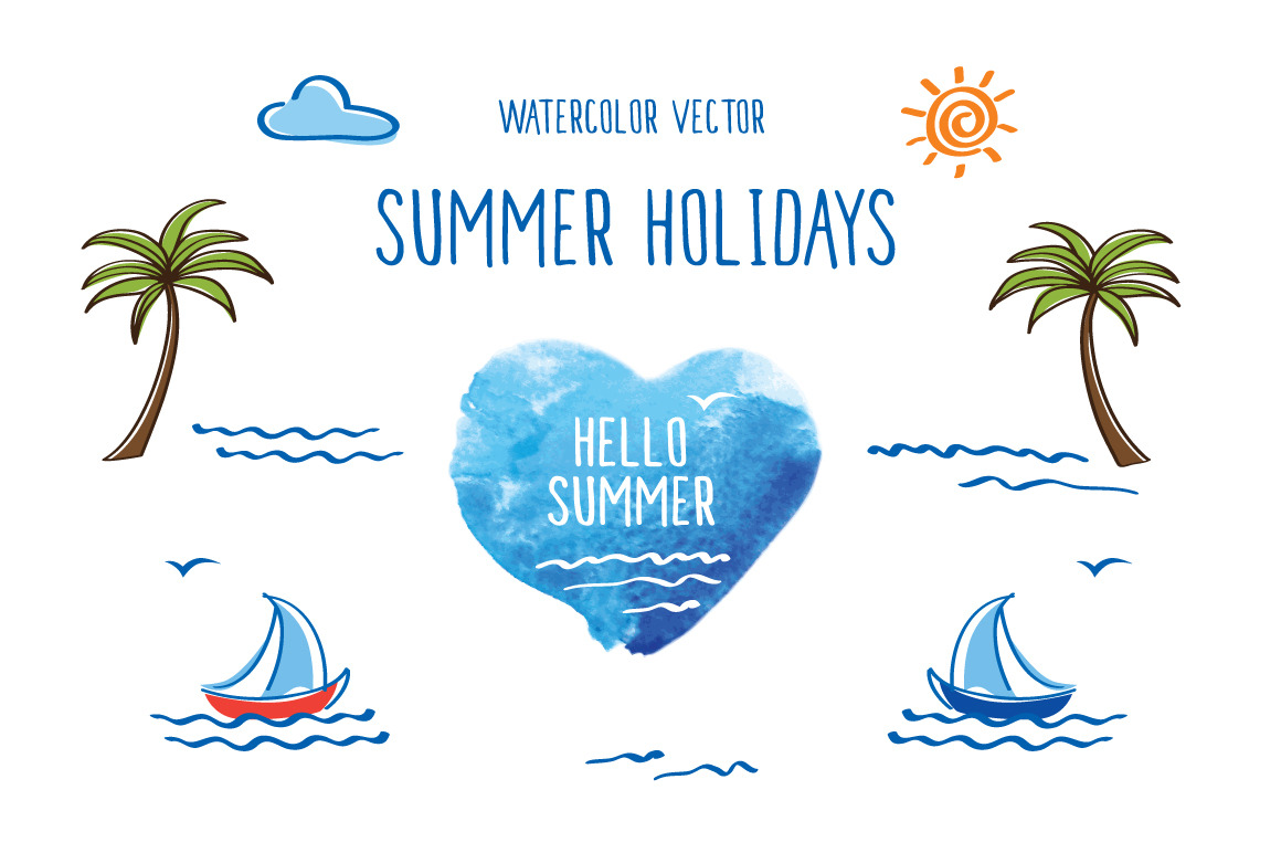 Summer holidays. Vector., a Texture Illustration by Tkoko vectors ...