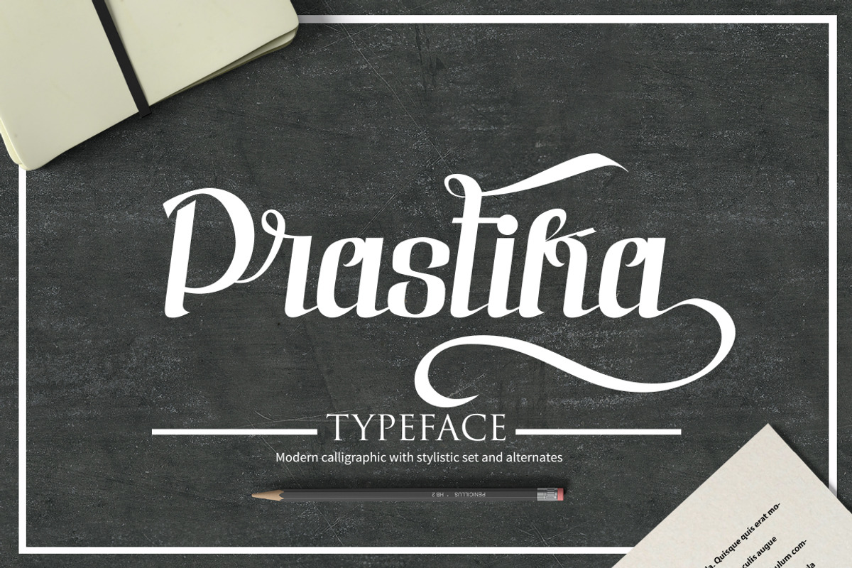 prastika script, a Script Font by wasana