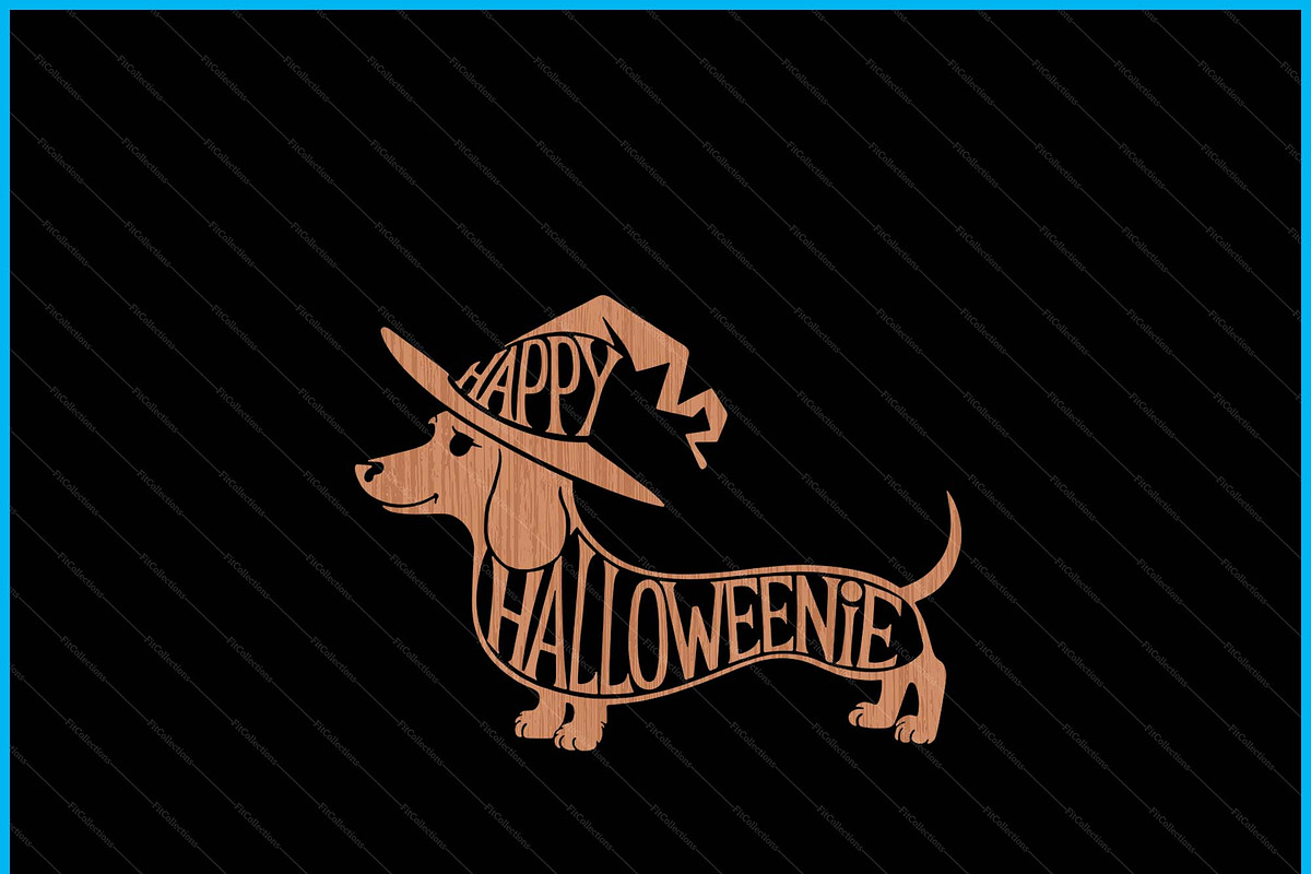 Happy Halloweenie Weiner Dog SVG PNG