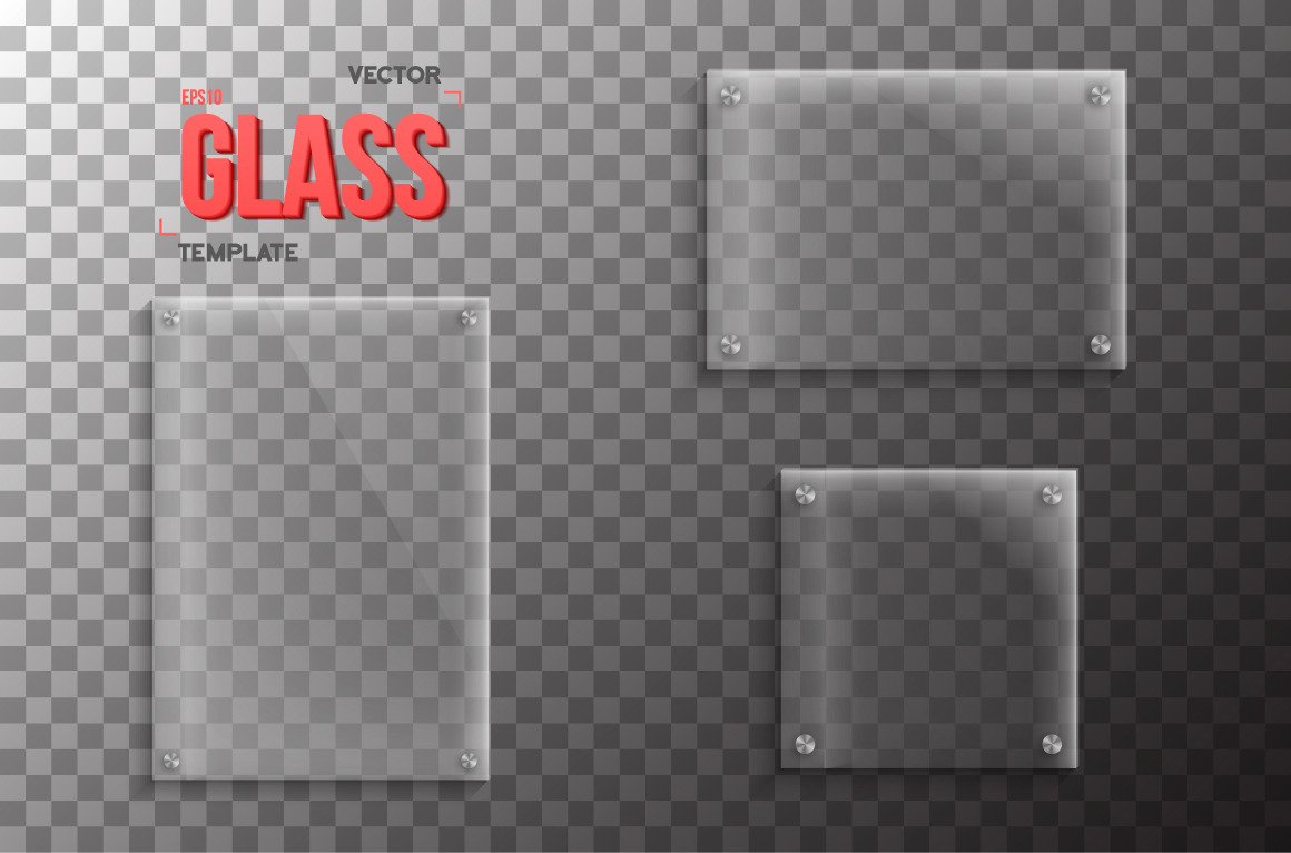Vector Glass Plate Template Set, a Templates & Theme by RaZZeRs