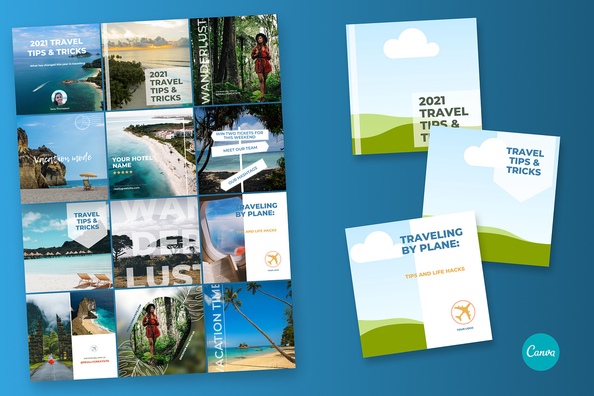 Travel Canva templates for Instagram, a Social Media Template by ...