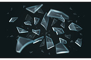 Scattered glass shatters. Realistic, an Object Graphic by YummyBuum