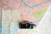 Retro camera on the map travel stuf featuring camara, retro, and map ...