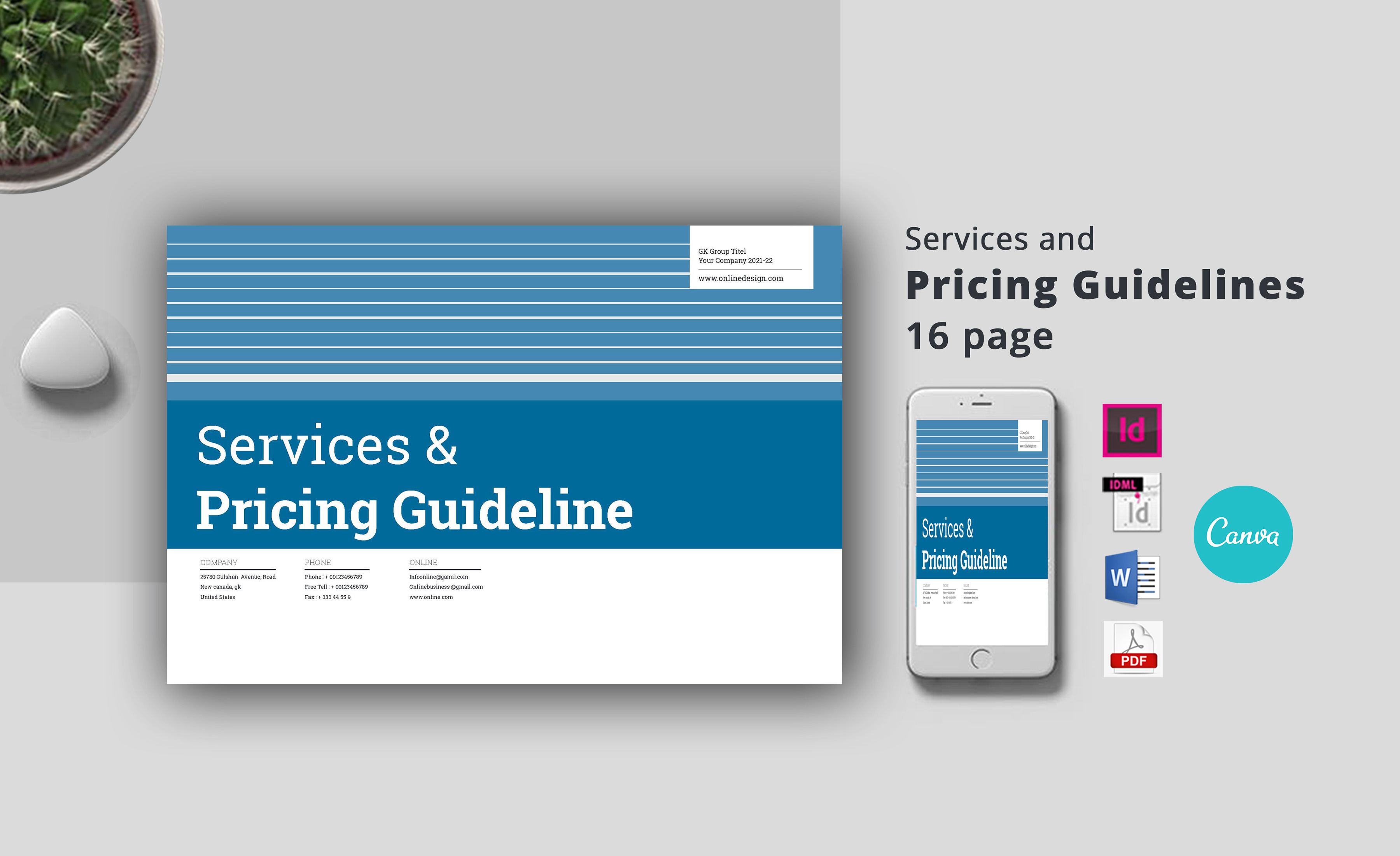 Services and Pricing Guide, a Brochure Template by obayes