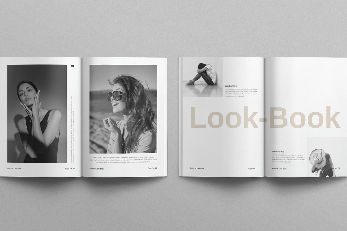 Editorial Look-book Template, a Magazine Template by E-Type