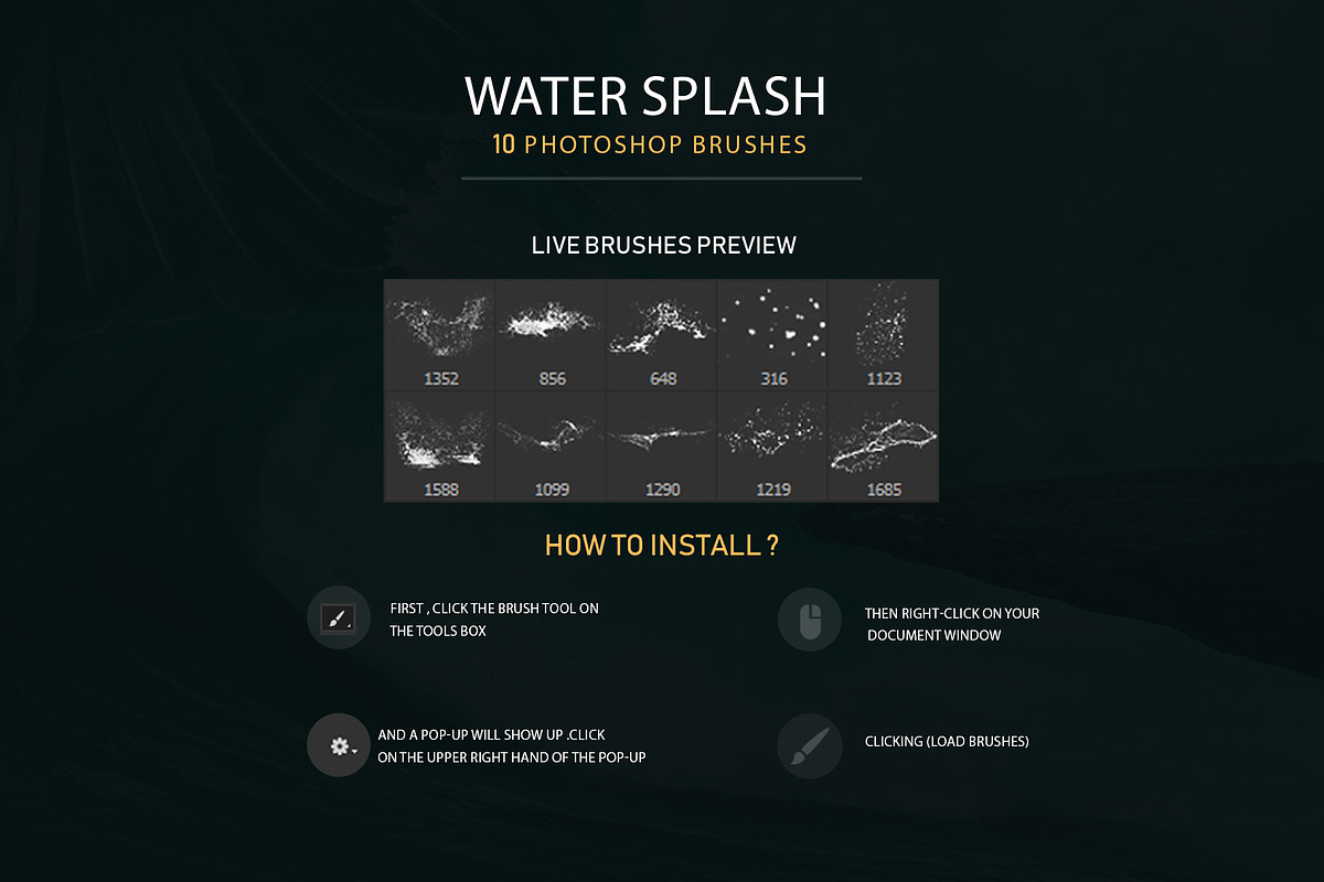 10 Water Splash Brushes