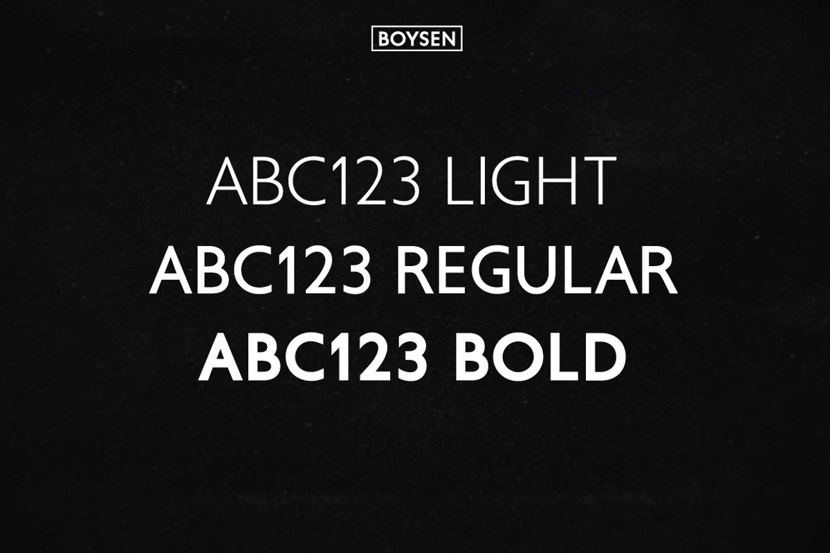 Boysen Typeface, a Sans Serif Font by Jan-Christian Bruun
