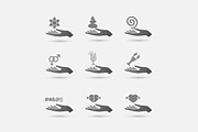 Hand Giving Zen Set 06 | Icons ~ Creative Market