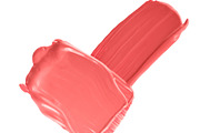 Pastel coral beauty swatch, skincare and makeup cosmetic product, a ...