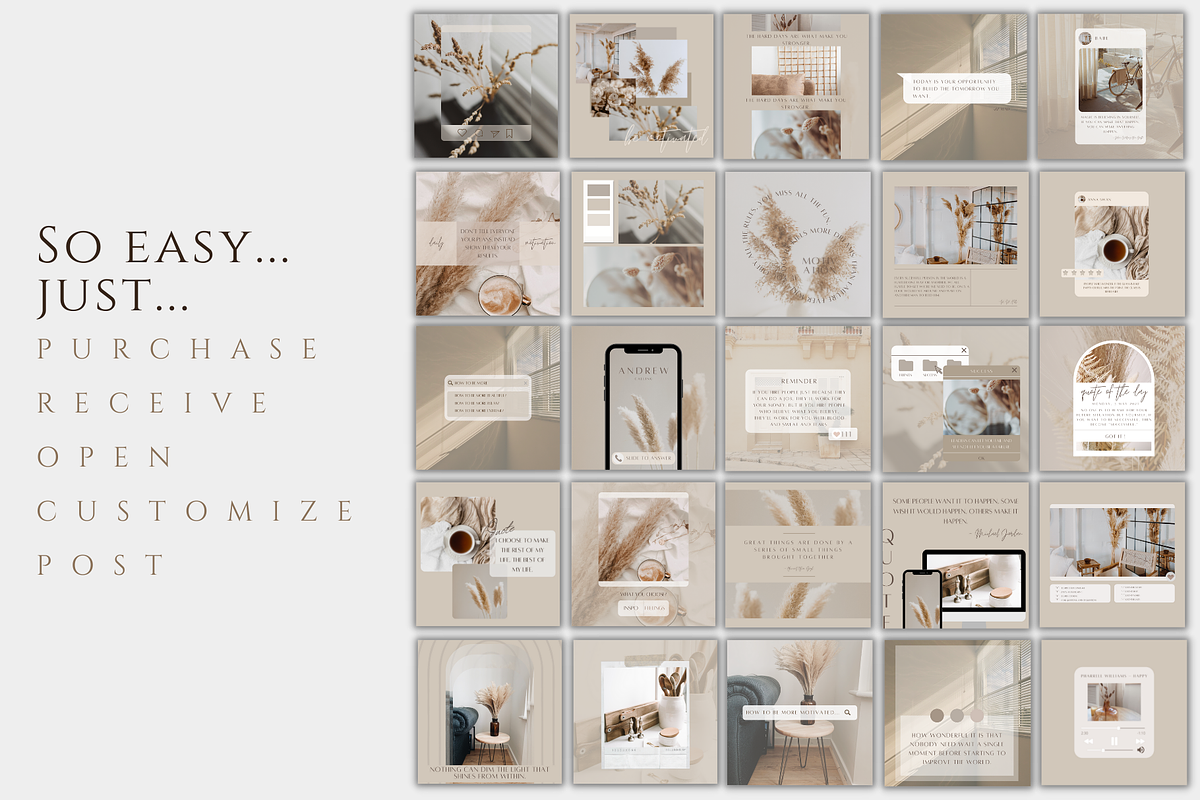 Facebook Neutral Social Media Bundle, a Social Media Template by ...